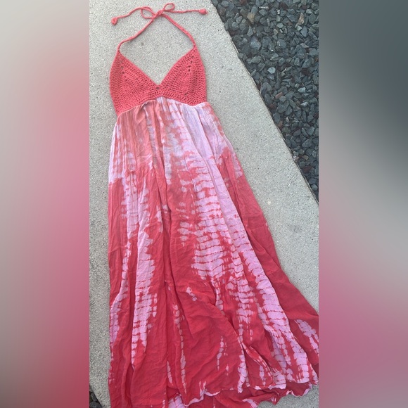 Mora | Dresses | Mora Girls Surf Boutique Maxi Tie Dye Crochet Dress ...